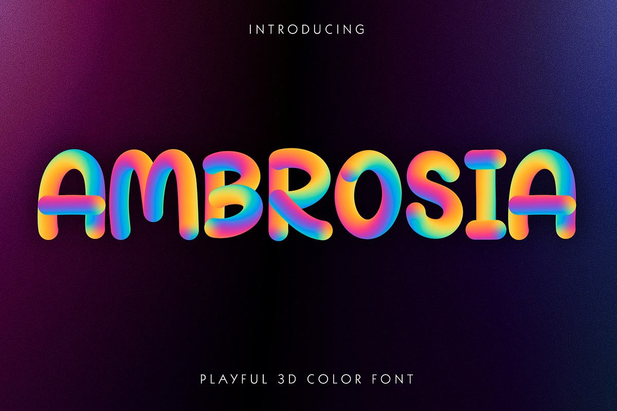 Ambrosia 3D Color OpenType SVG Font Free Download