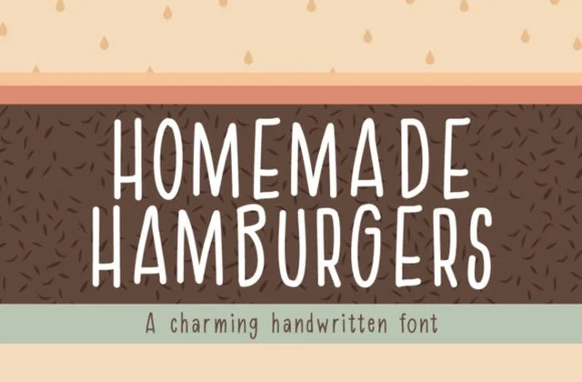 Homemade Hamburgers Font | FreeForFonts