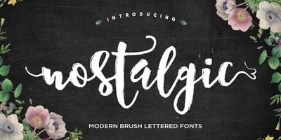 Nostalgic Script | FreeForFonts