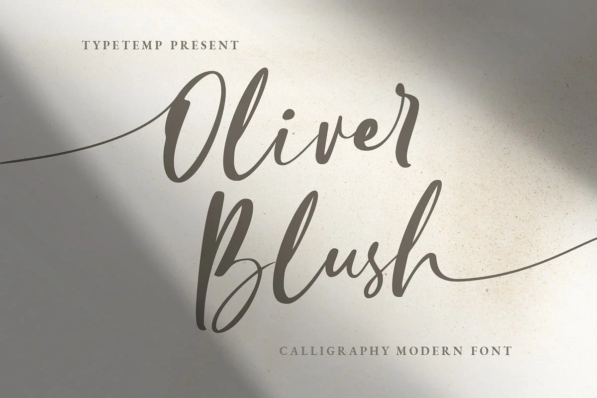 Oliver Blush Modern Calligraphy Font | FreeForFonts