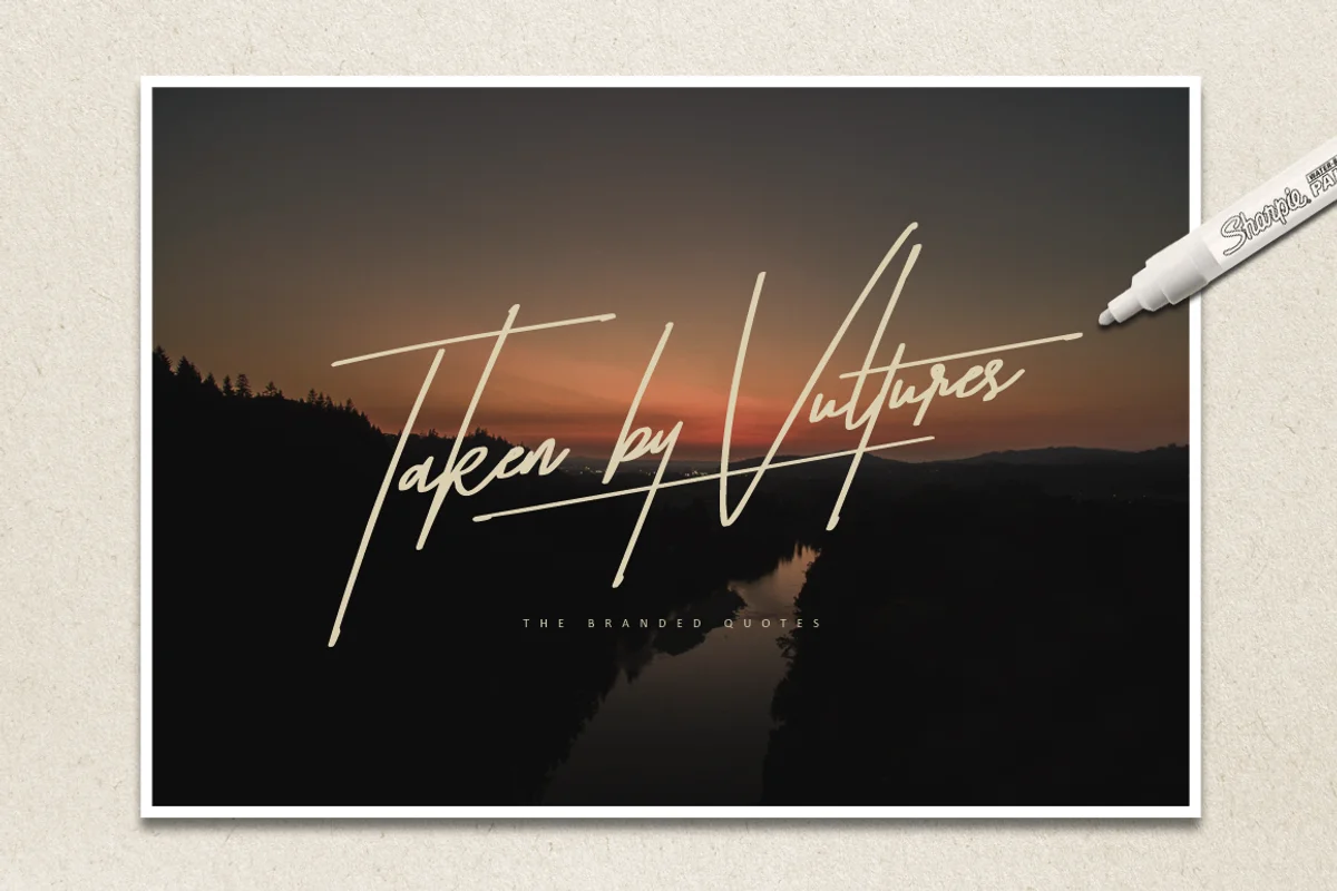 Taken by Vultures (Script) | FreeForFonts